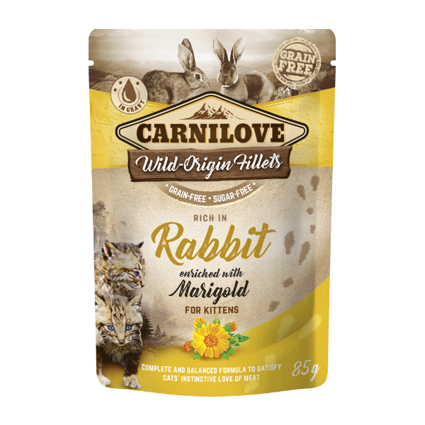 Carnilove Rabbit Enriched with Marigold Wet Cat Food for Kittens